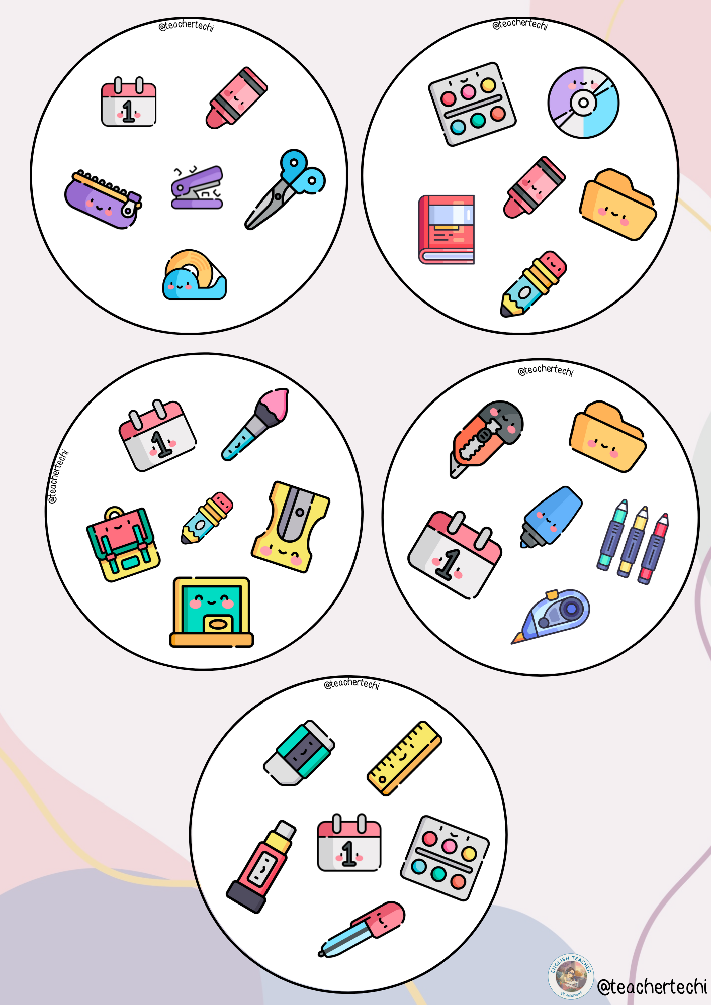 DOBBLE: School supplies – EL BLOG DE TEACHERTECHI